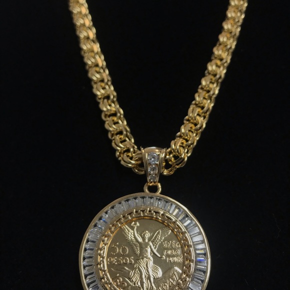 Accessories | 14k Gold Filled Chino Chain With Centenario Coin | Poshmark